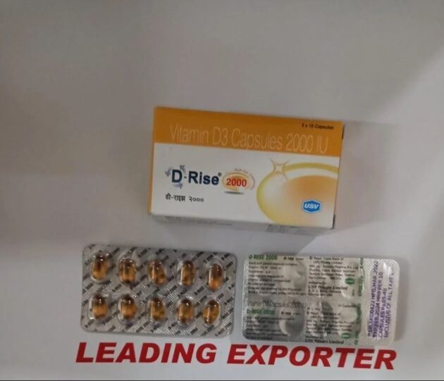 D-RISE Vitamin D3 Capsules 2000IU - Triom Pharmaceuticals