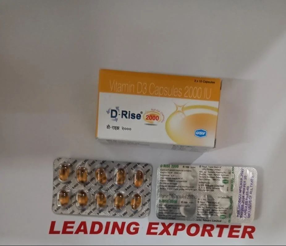 D-RISE Vitamin D3 Capsules 2000IU - Triom Pharmaceuticals